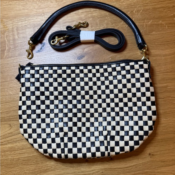 Clare V | Bags | Clare V Black And Cream Woven Crossbody Bag Euc | Poshmark